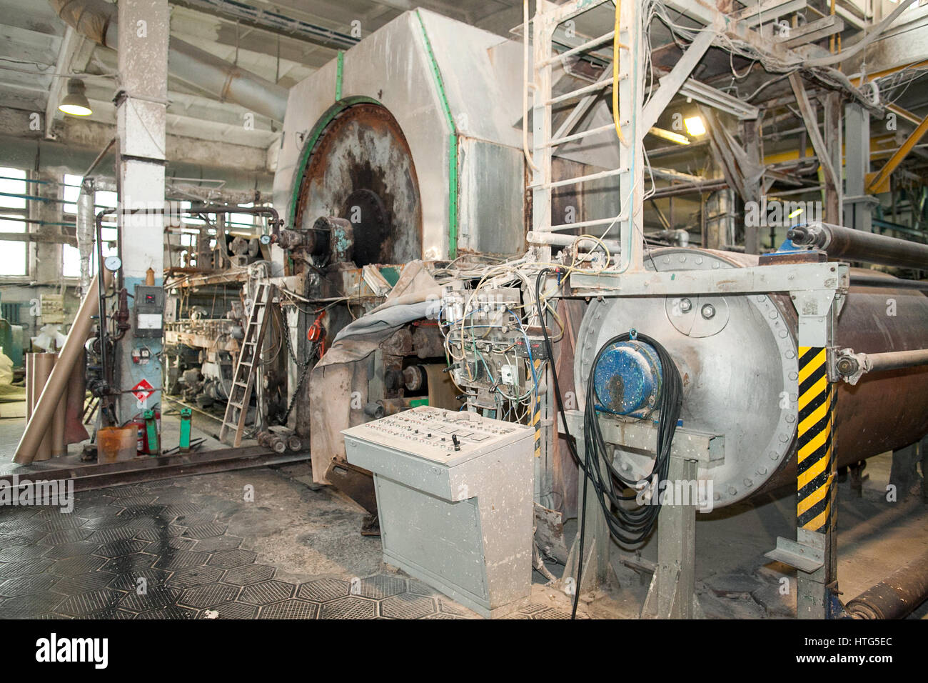 old production machine. old manufactory. fragment of the industrial ...