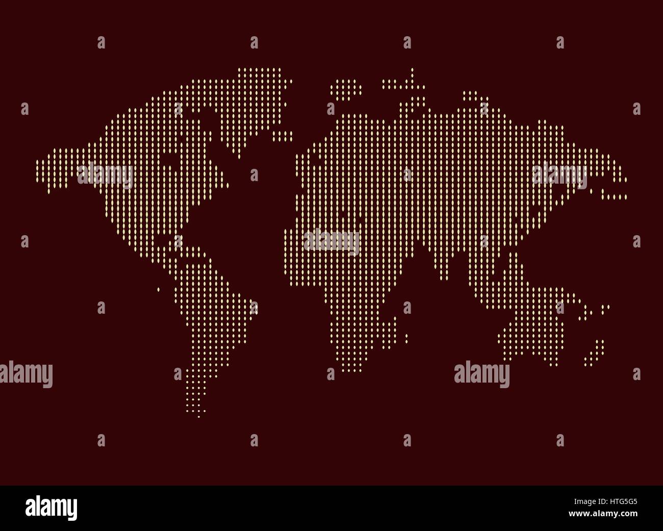 Isolated brown color worldmap of dots on white background, earth vector ...