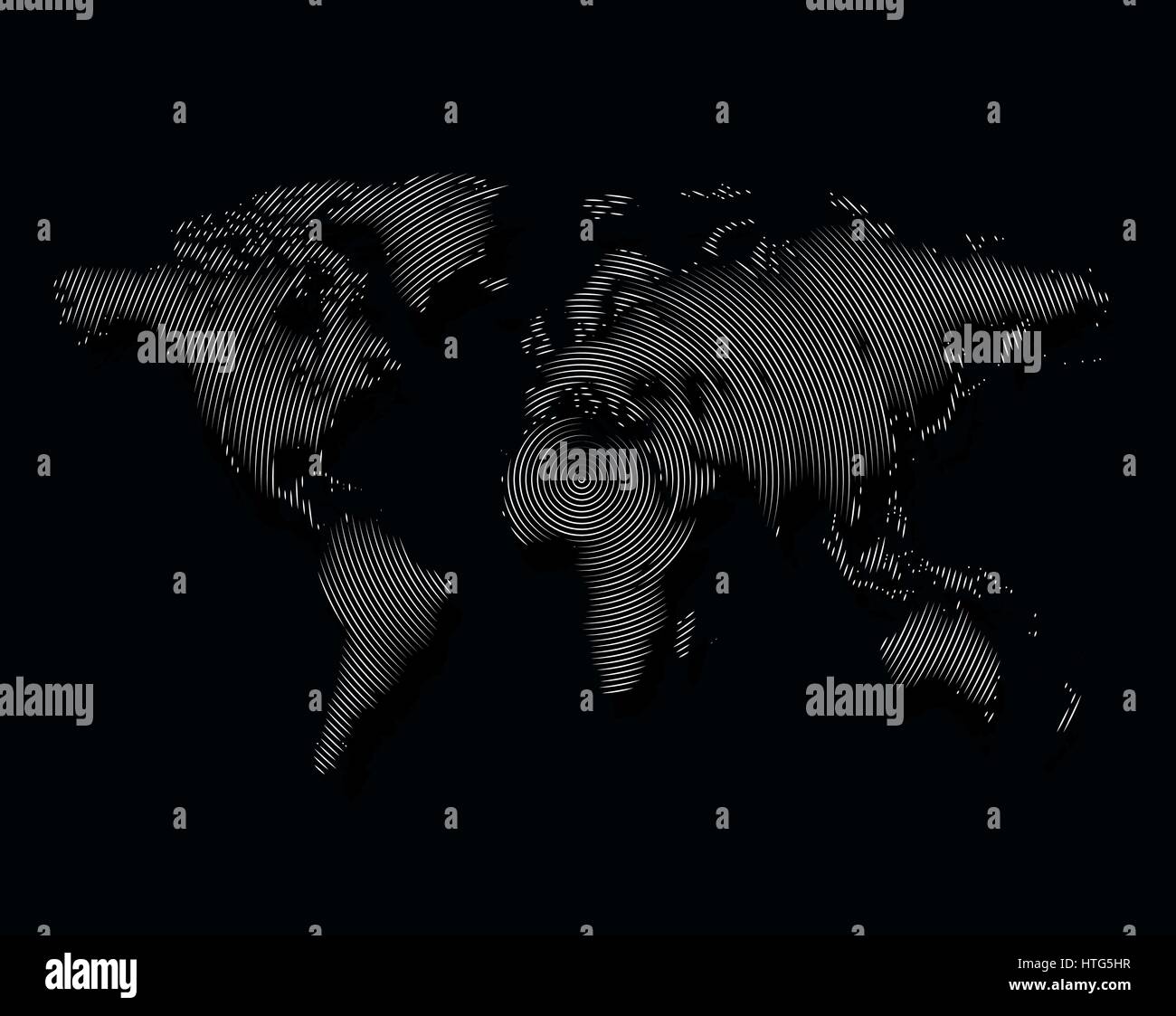 world latitude map black lines