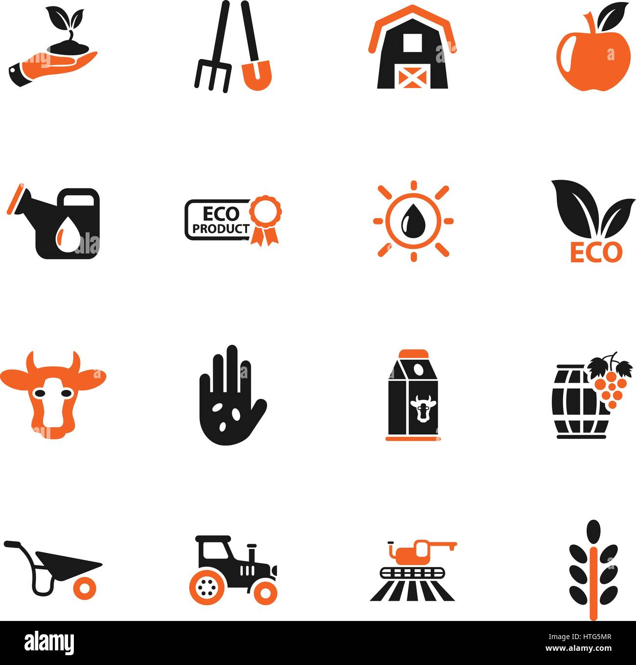agricultural web icons for user interface design Stock Vector Image ...