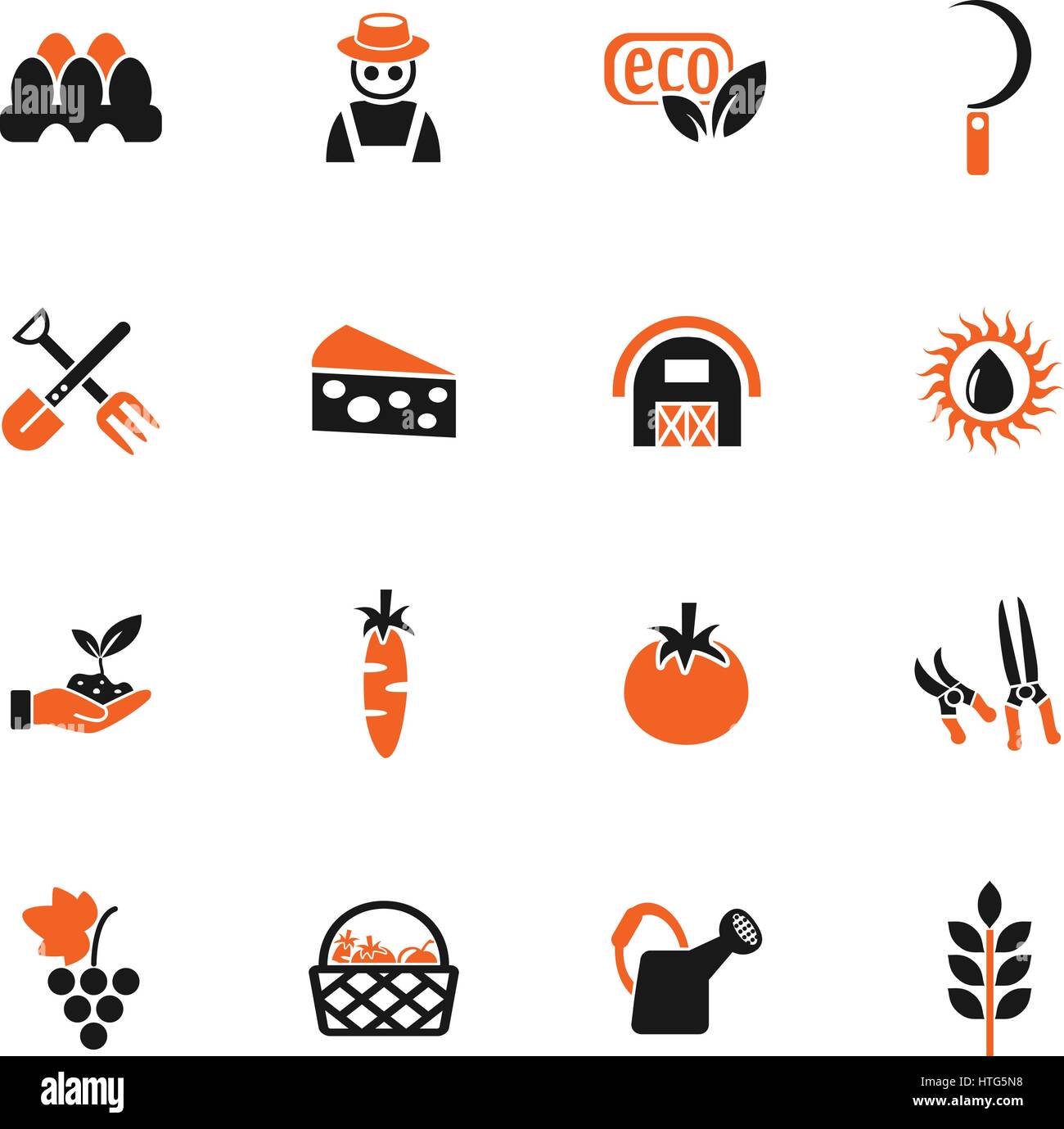 agriculture web icons for user interface design Stock Vector Image ...