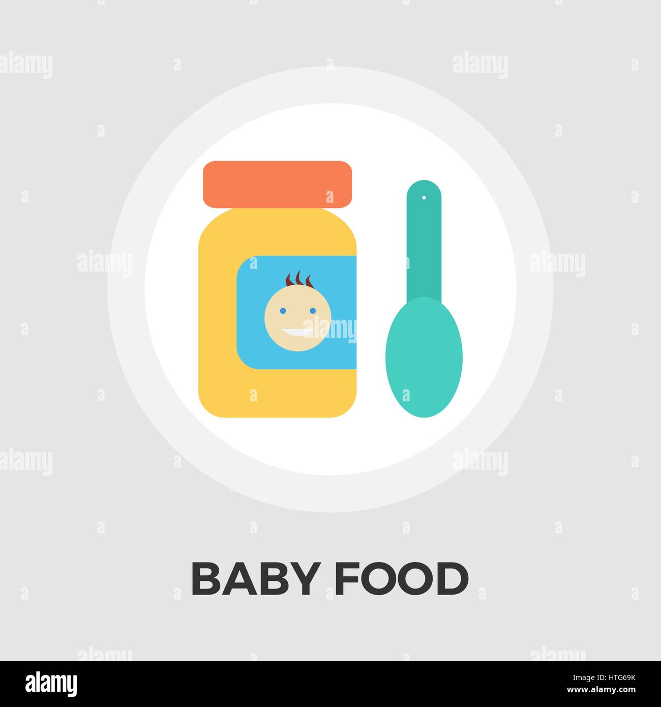 Baby Food Flat Icon Stock Vector Image & Art - Alamy