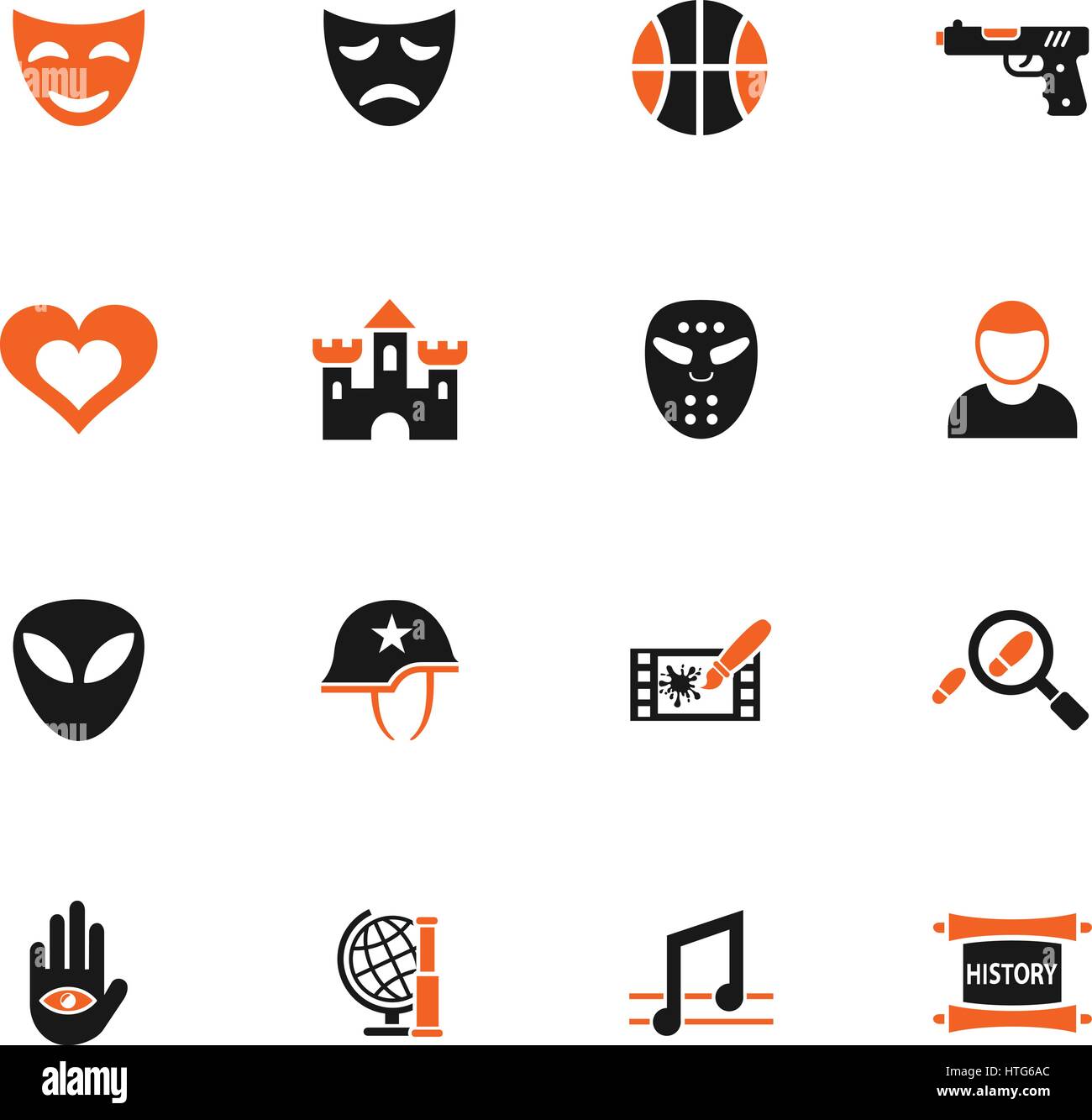 cinema genre web icons for user interface design Stock Vector Image ...