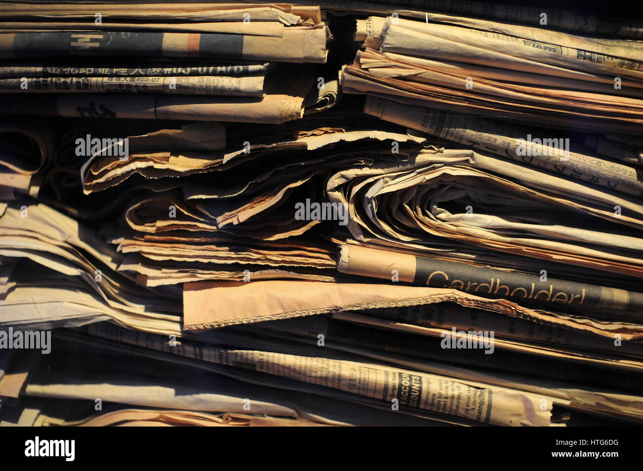 Used newspaper hi-res stock photography and images - Alamy