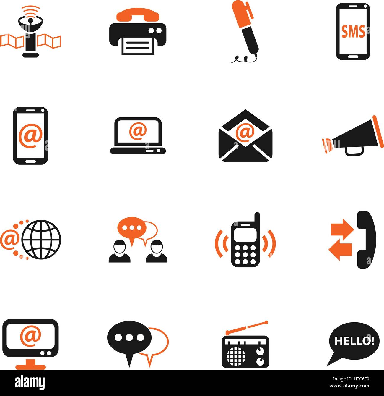 communication web icons for user interface design Stock Vector Image ...