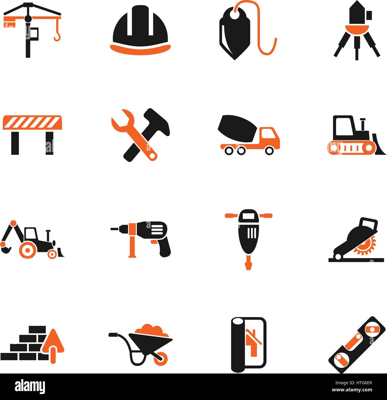 construction web icons for user interface design Stock Vector Image ...