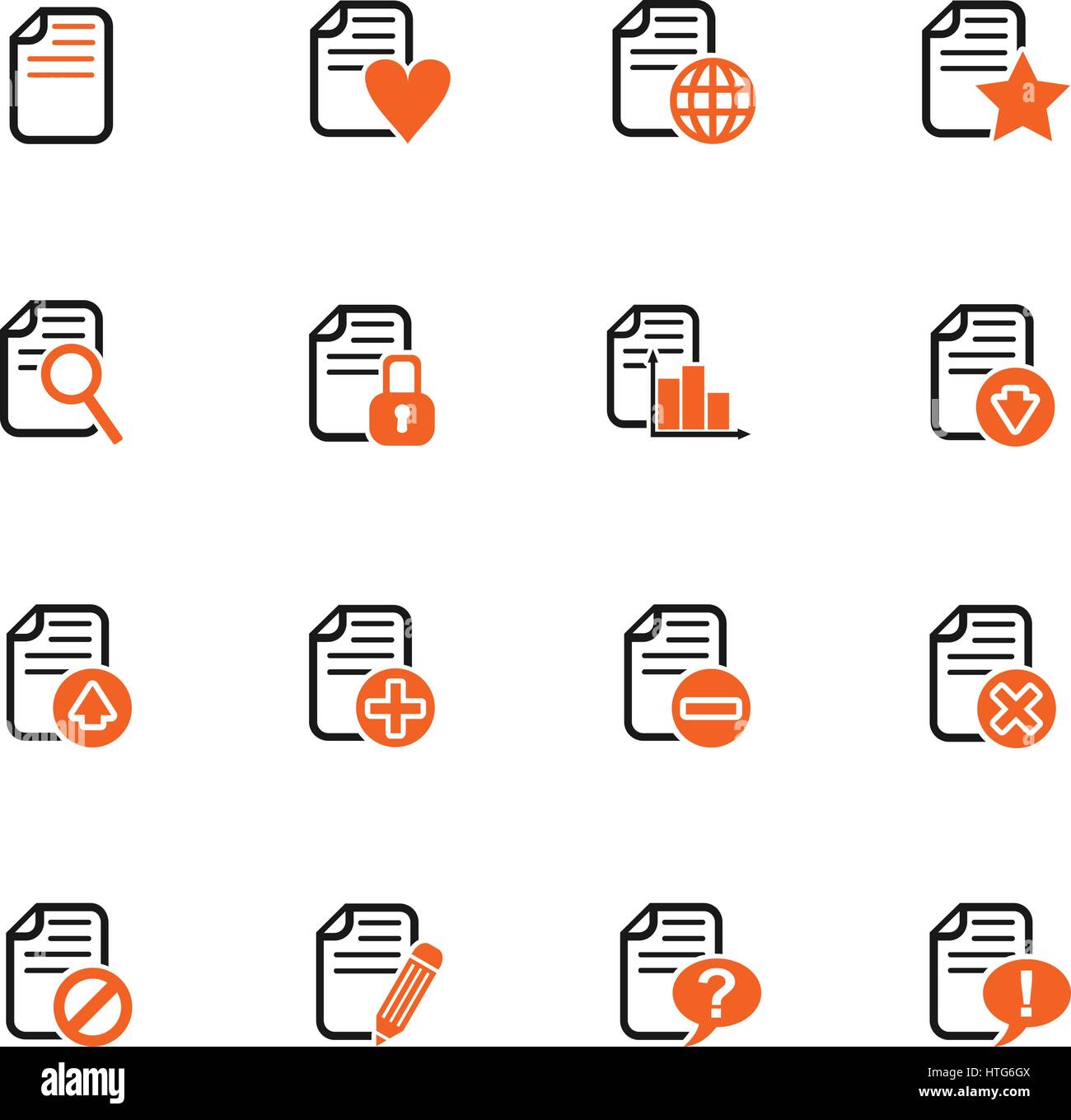 document web icons for user interface design Stock Vector Image & Art ...