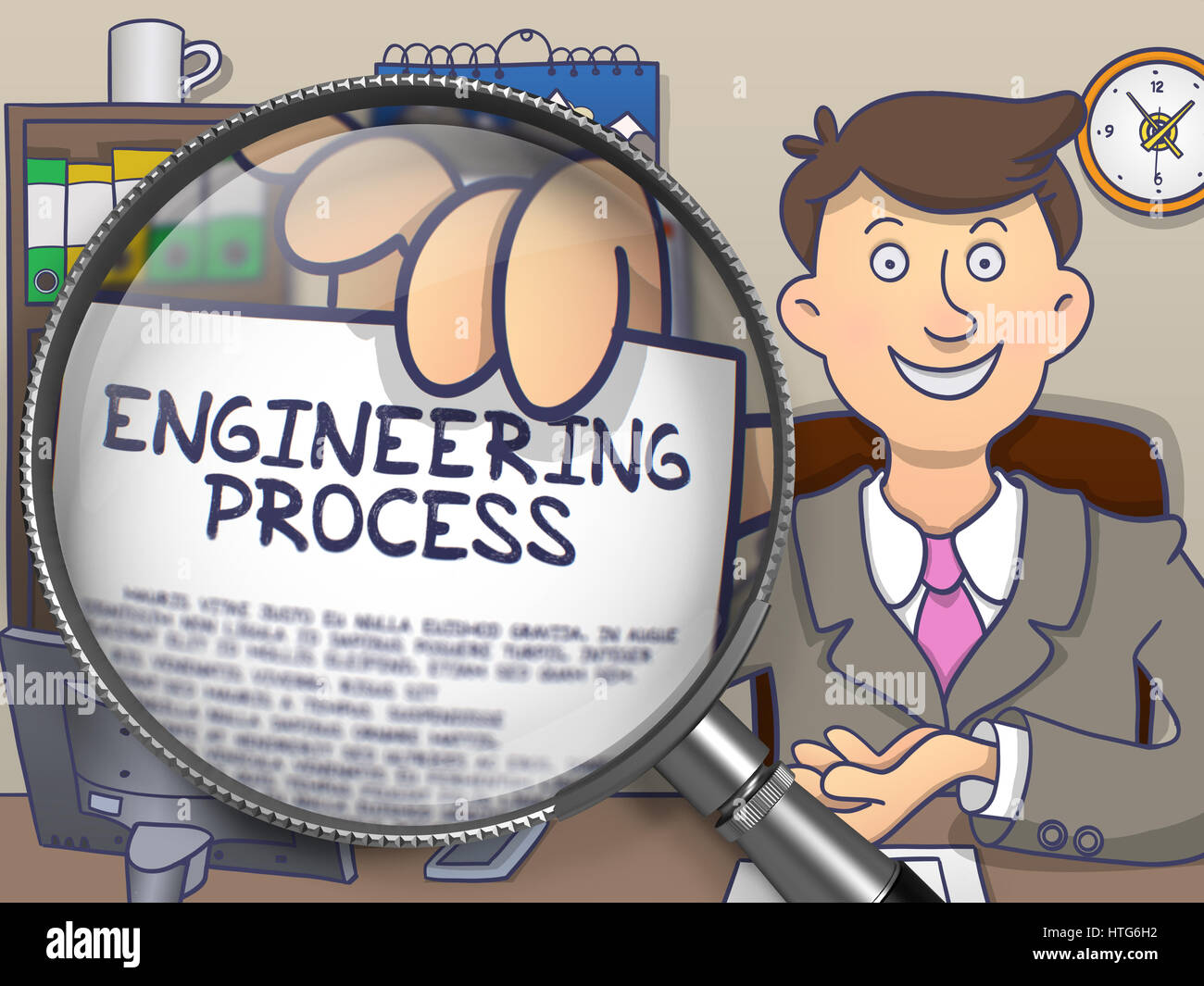 Engineering Process. Paper with Inscription in Officeman's Hand through ...