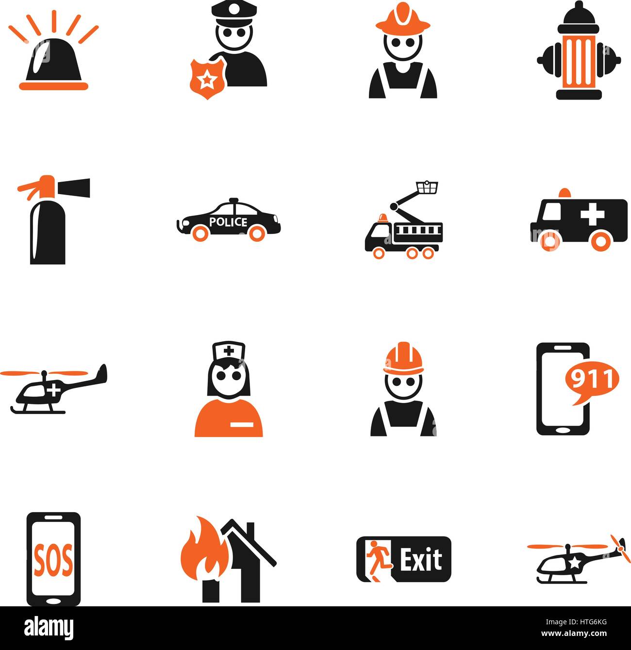 emergency web icons for user interface design Stock Vector Image & Art ...