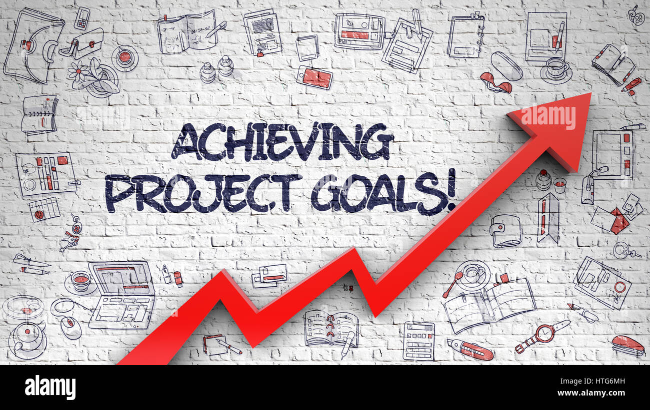 Achieving Project Goals - Development Concept. Inscription on White ...