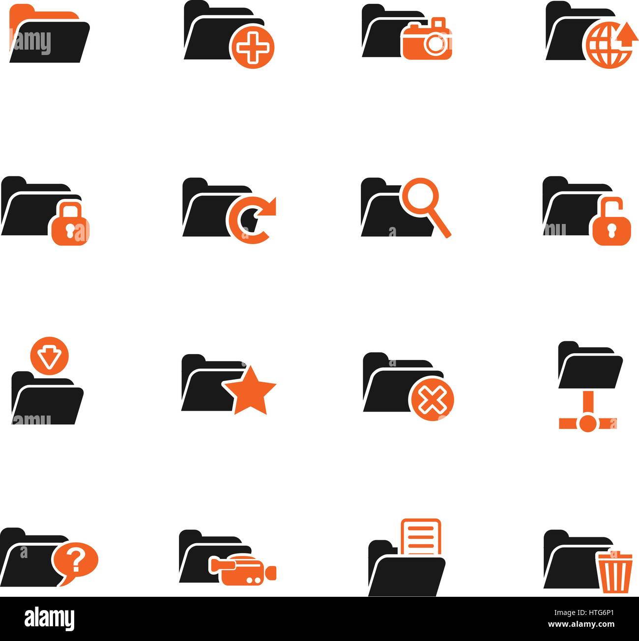 folder web icons for user interface design Stock Vector Image & Art - Alamy