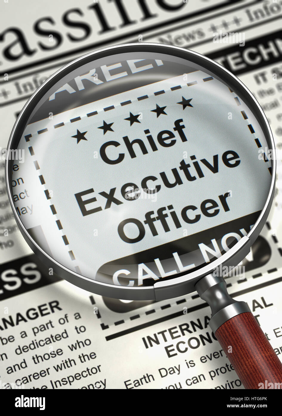 Chief Executive Officer - Close Up View Of A Classifieds Through ...