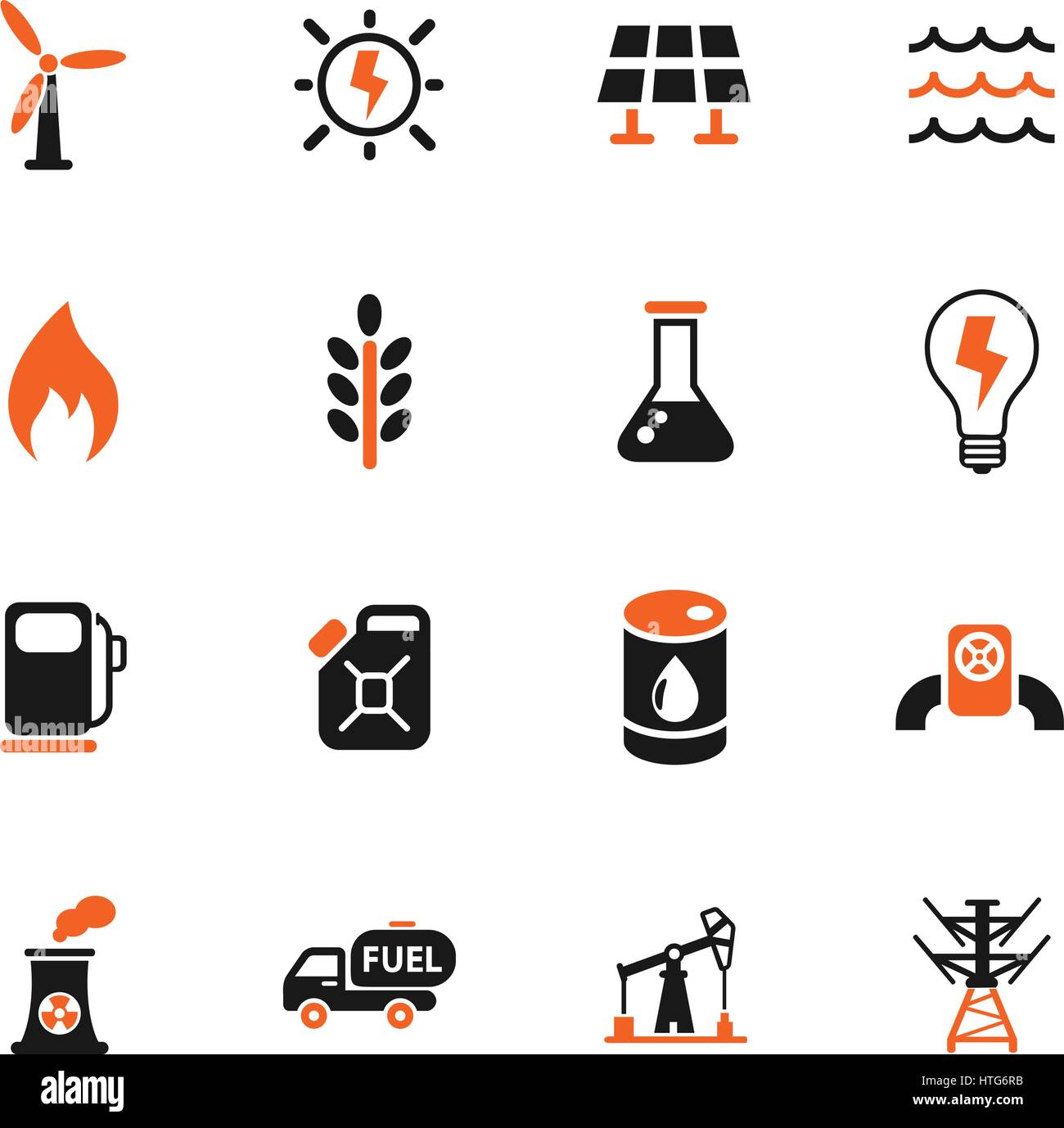 fuel and power web icons for user interface design Stock Vector Image ...