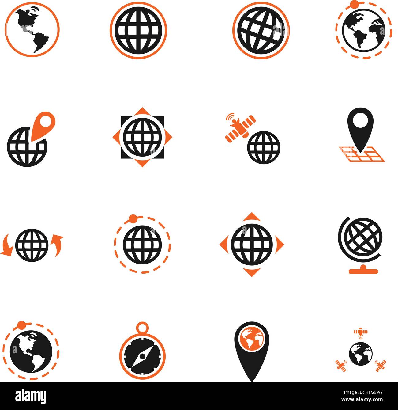 globes web icons for user interface design Stock Vector Image & Art - Alamy
