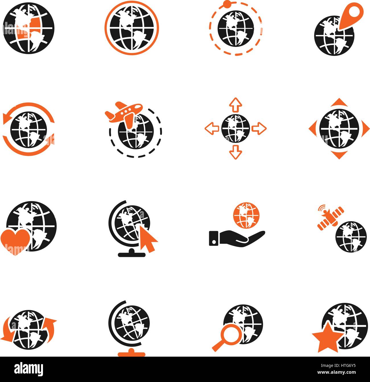 globes web icons for user interface design Stock Vector Image & Art - Alamy