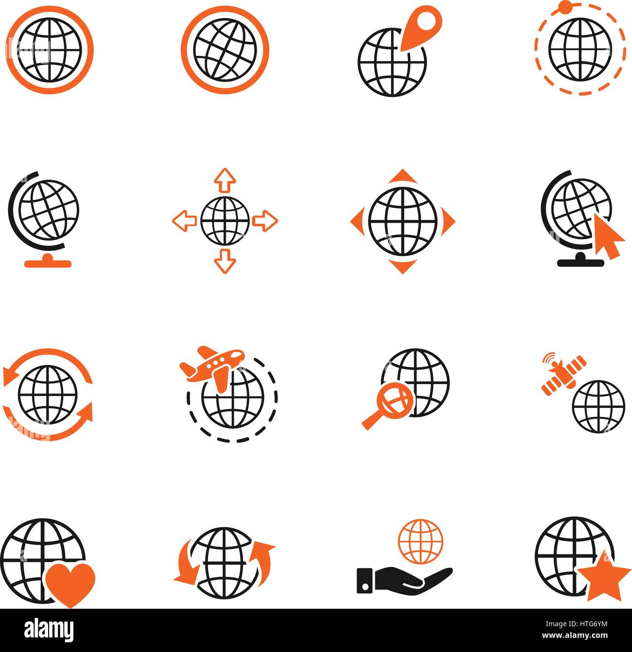 globes web icons for user interface design Stock Vector Image & Art - Alamy