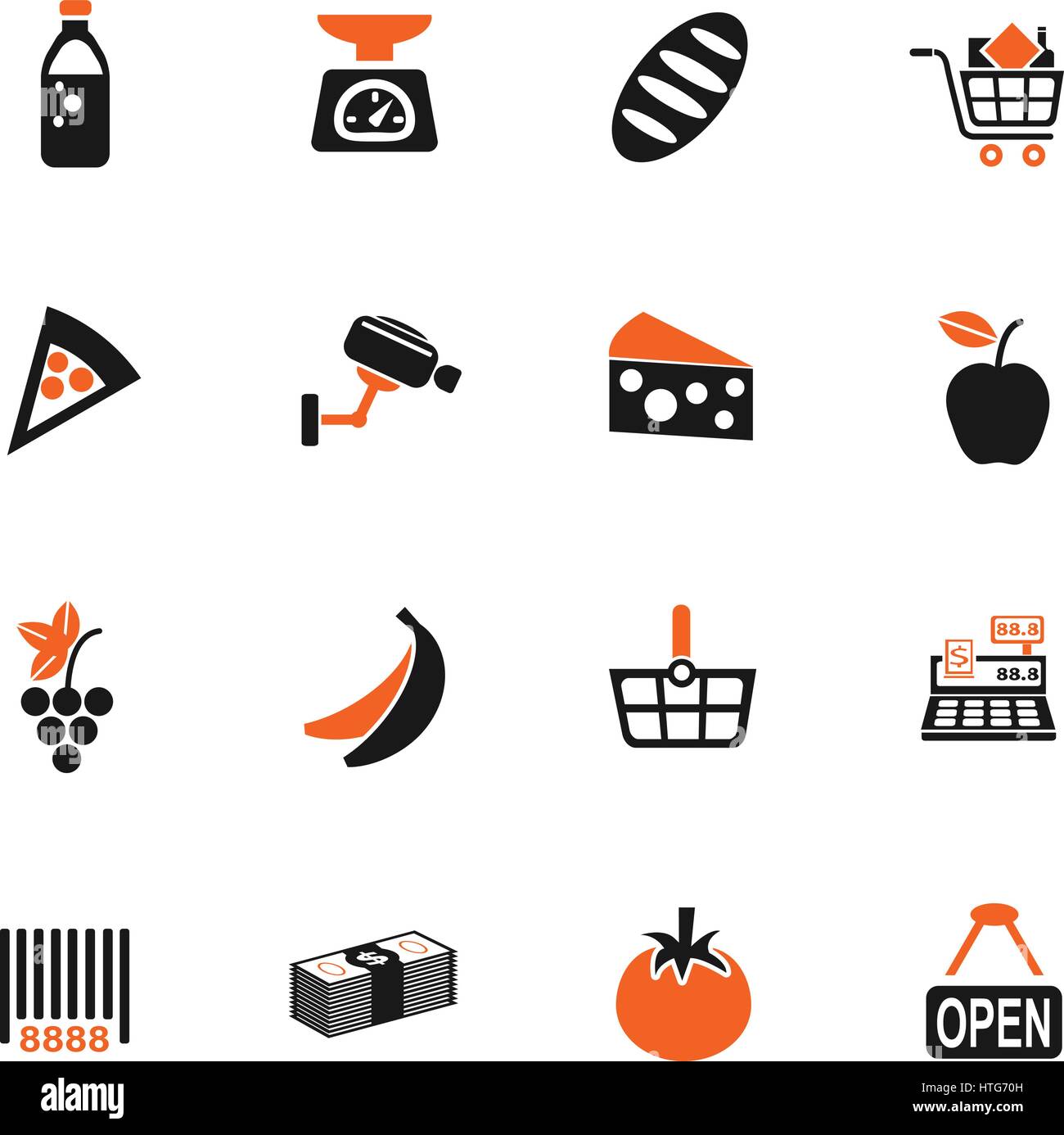 grocery store web icons for user interface design Stock Vector Image ...