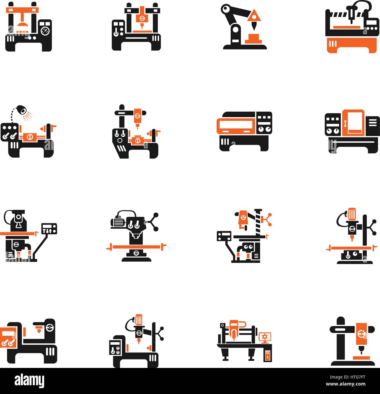 industrial equipment web icons for user interface design Stock Vector ...