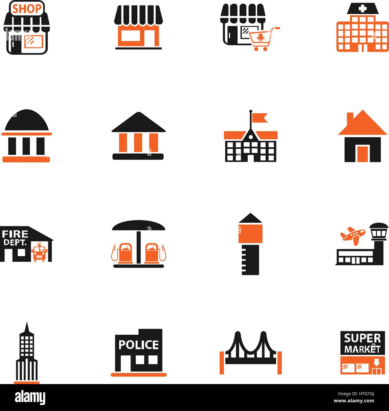 infrastructure web icons for user interface design Stock Vector Image ...