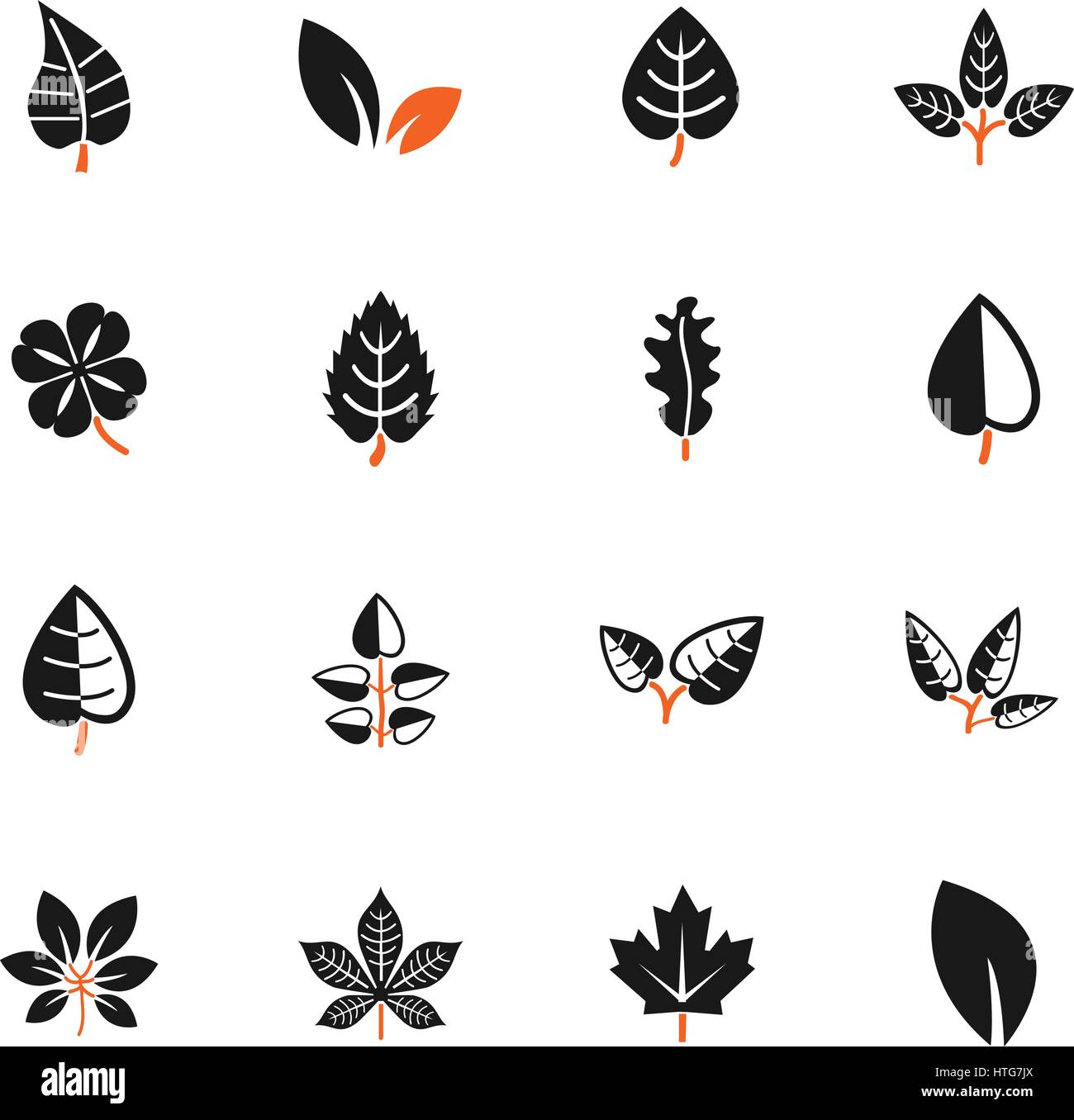 leaves web icons for user interface design Stock Vector Image & Art - Alamy