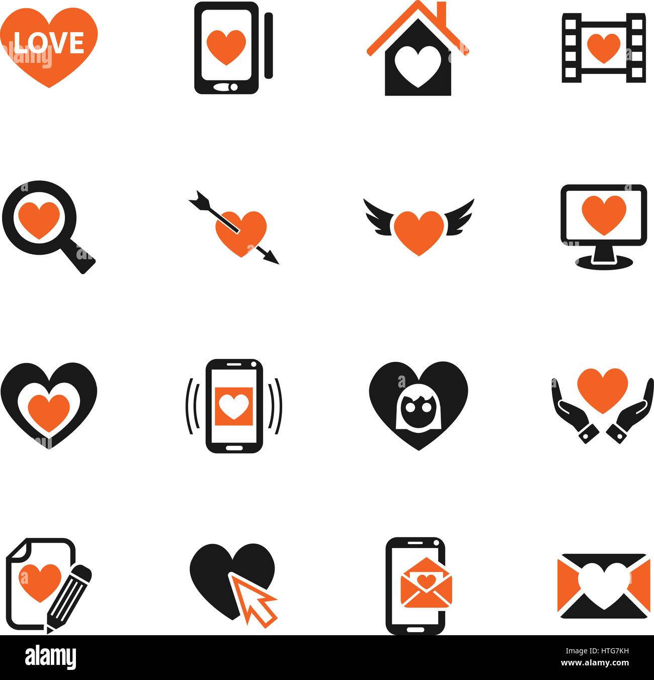 love web icons for user interface design Stock Vector Image & Art - Alamy