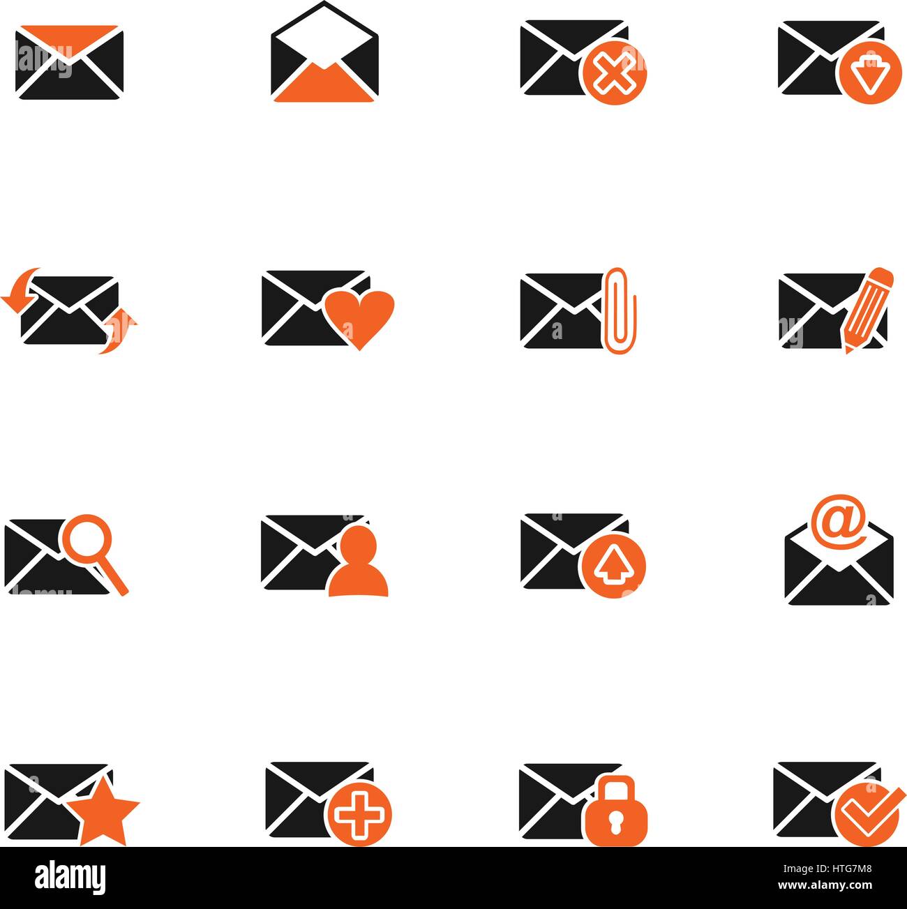 mail and envelope web icons for user interface design Stock Vector ...