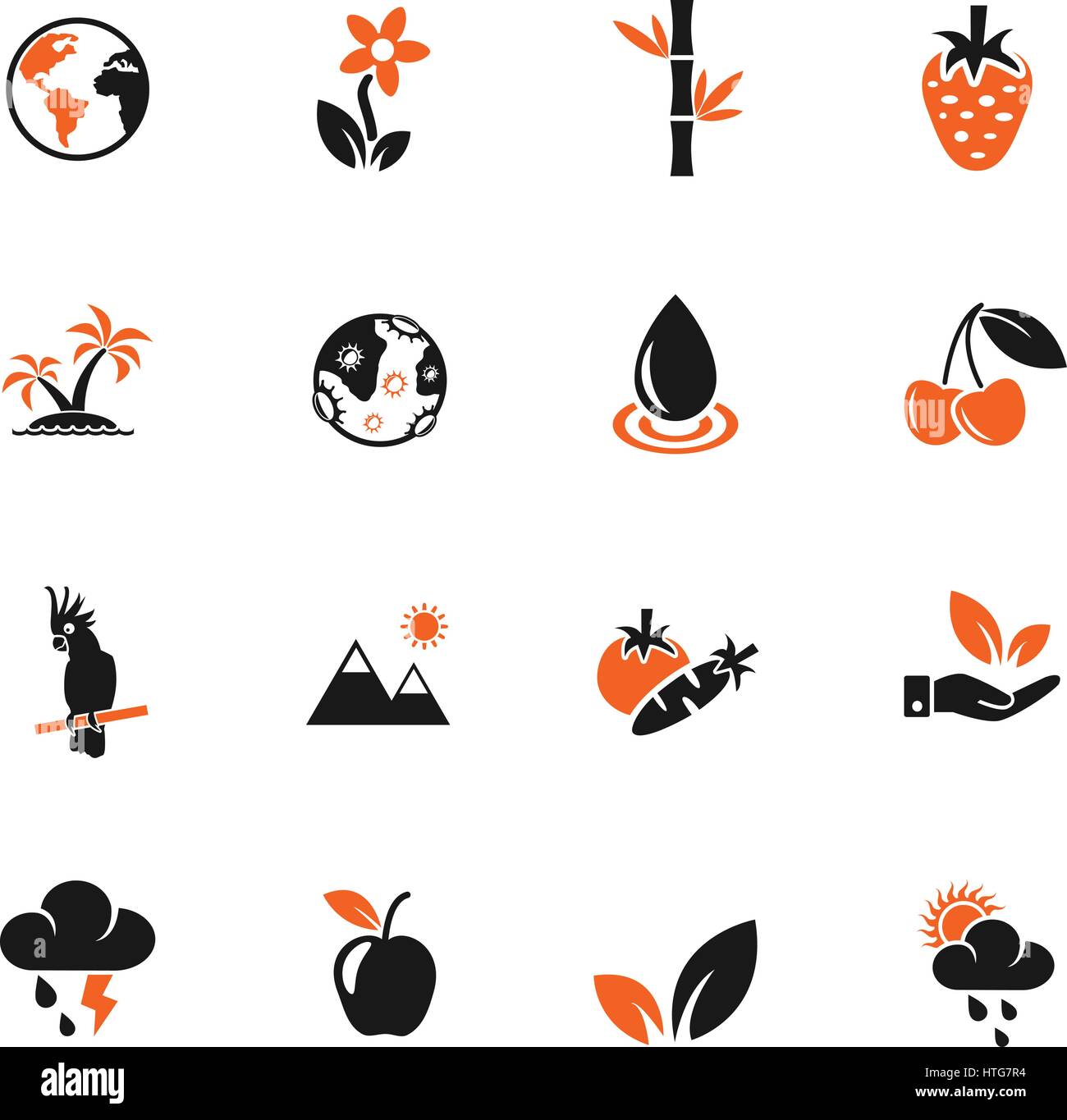 nature web icons for user interface design Stock Vector Image & Art - Alamy
