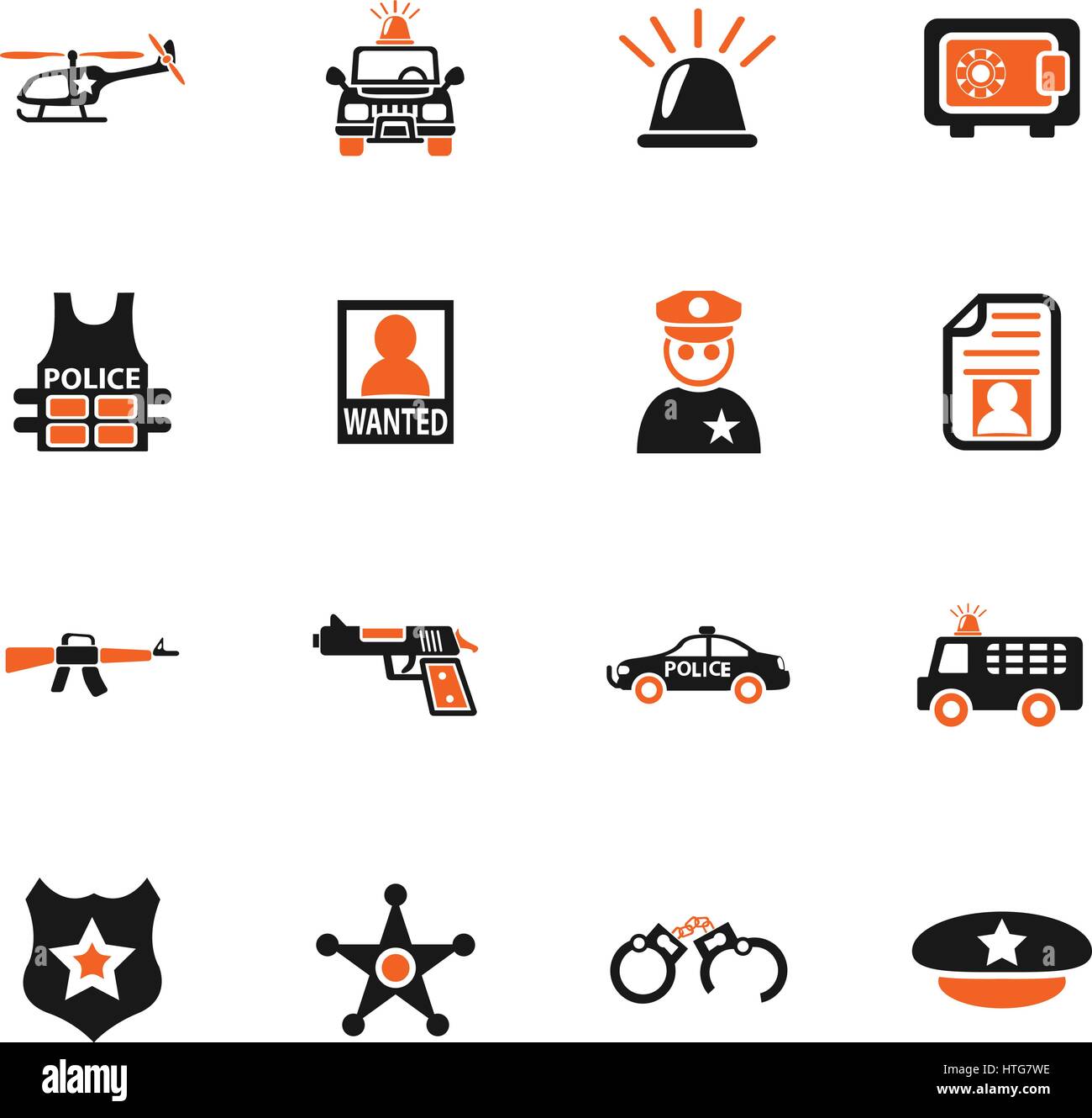 police web icons for user interface design Stock Vector Image & Art - Alamy