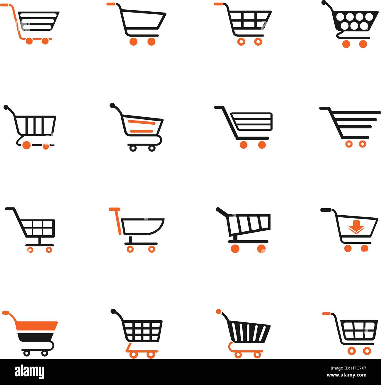 shopping cart web icons for user interface design Stock Vector Image ...