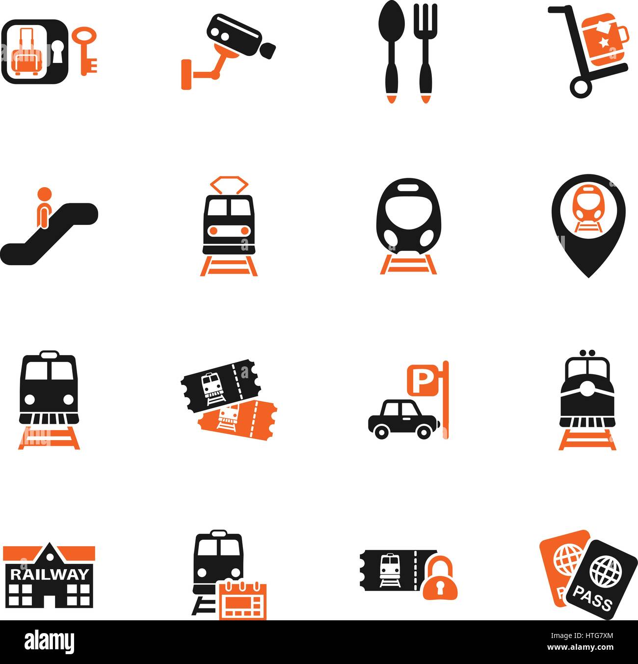 Left luggage train station Stock Vector Images - Alamy
