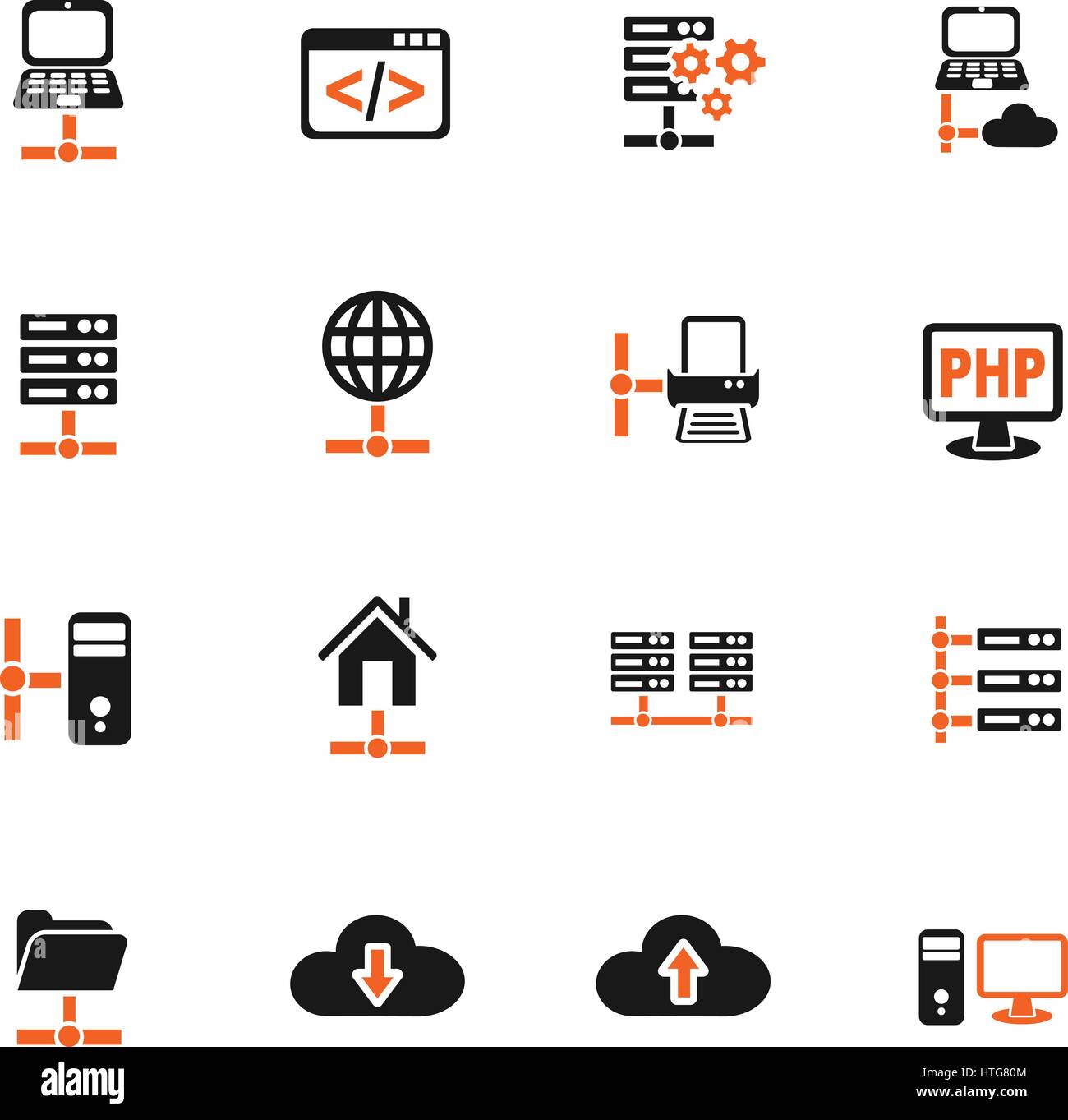 server web icons for user interface design Stock Vector Image & Art - Alamy