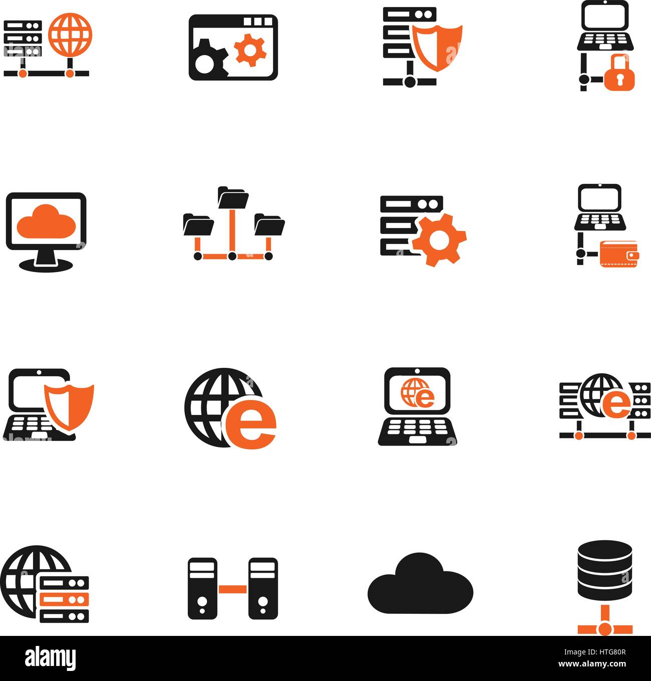 server web icons for user interface design Stock Vector Image & Art - Alamy