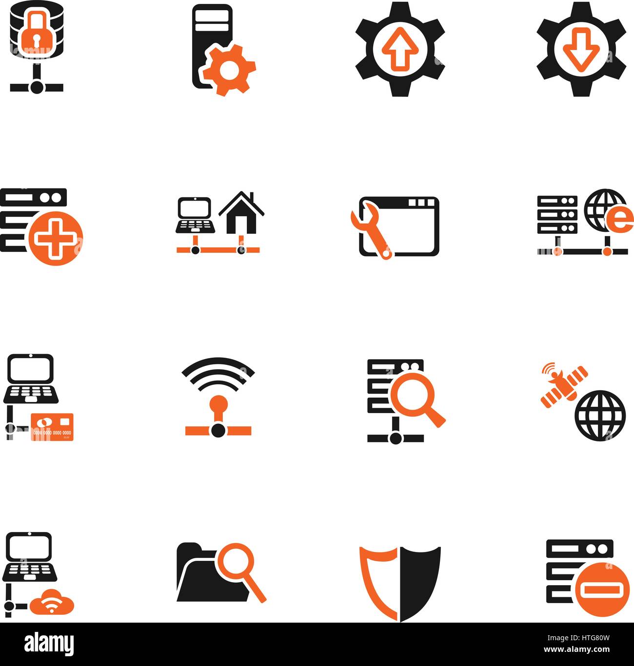 server web icons for user interface design Stock Vector Image & Art - Alamy