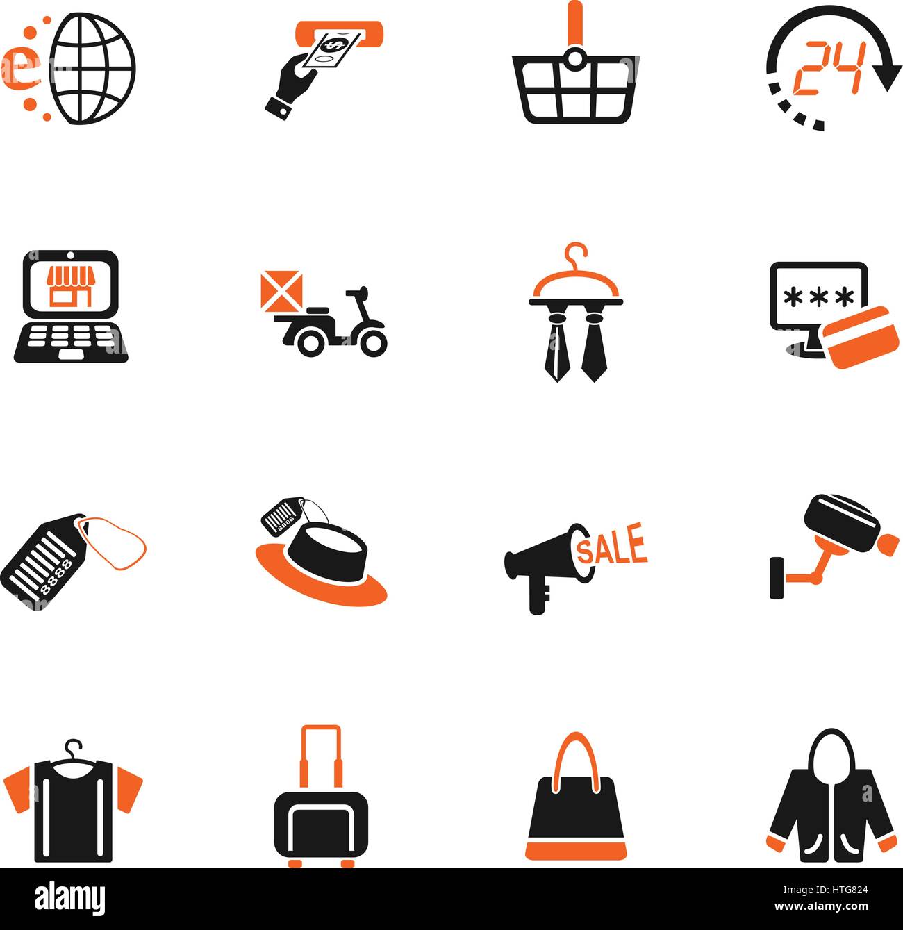 shopping and e-commerce web icons for user interface design Stock ...