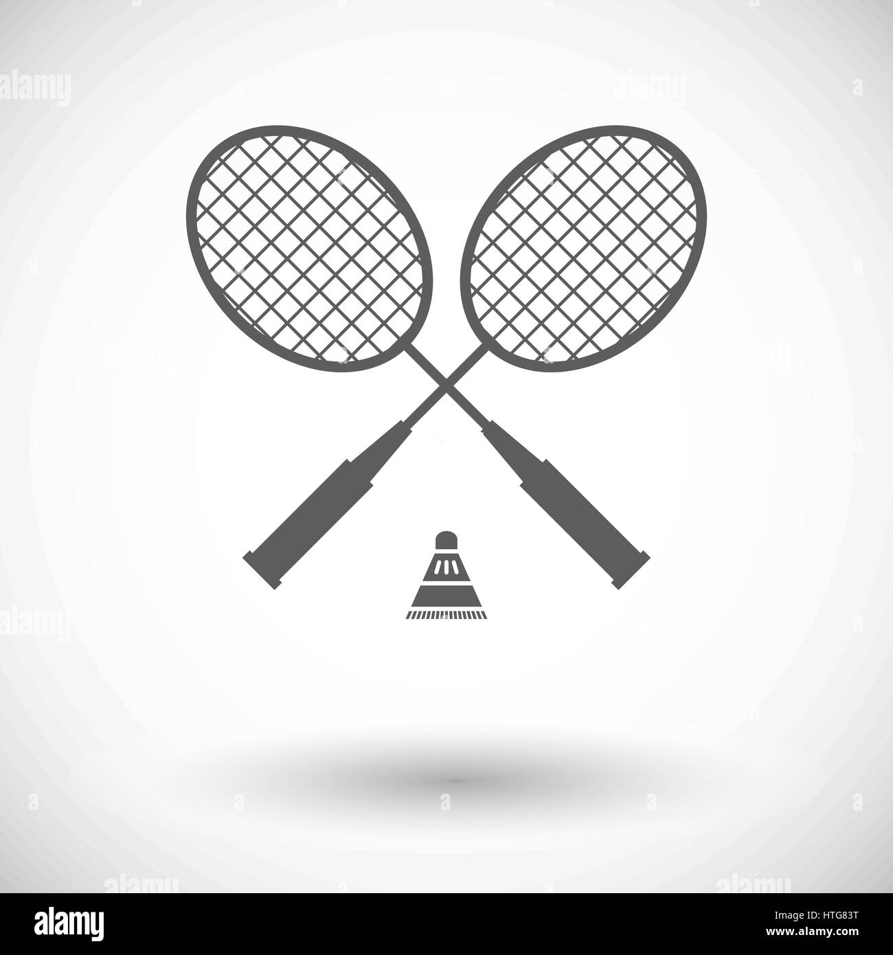 Badminton. Single flat icon on white background. Vector illustration ...