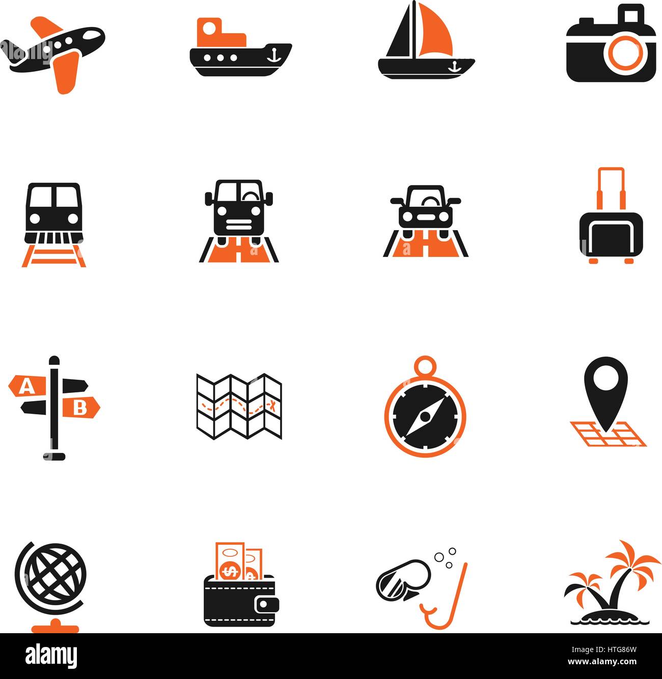 travel web icons for user interface design Stock Vector Image & Art - Alamy