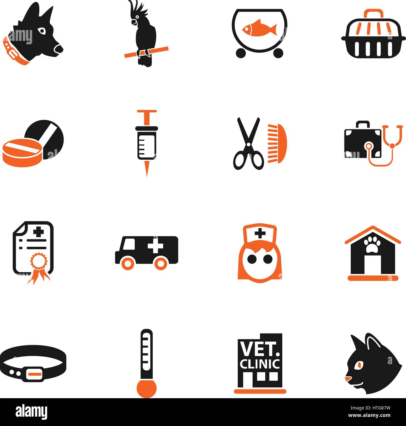 veterinary clinic web icons for user interface design Stock Vector ...