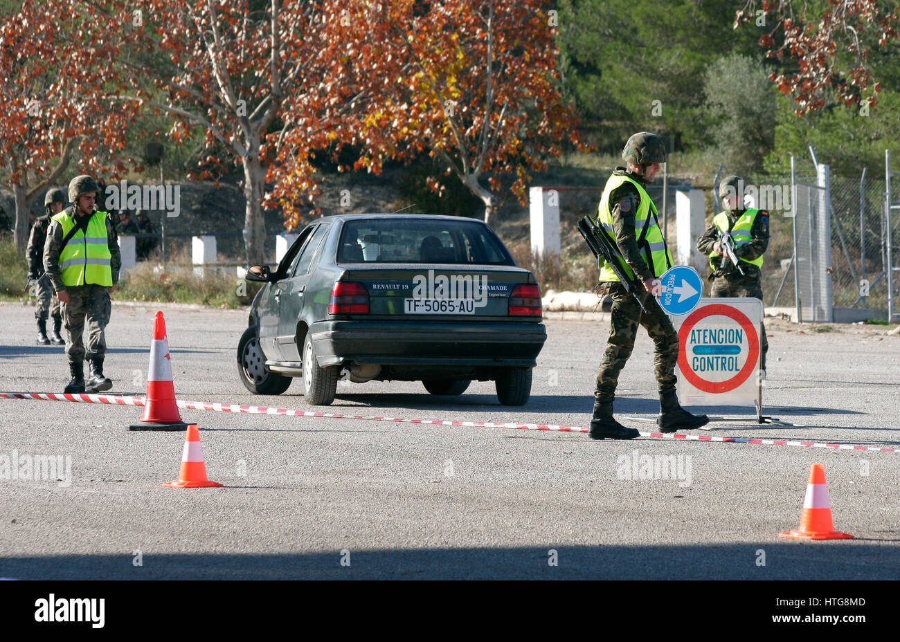 Military control to traffic Stock Photo - Alamy