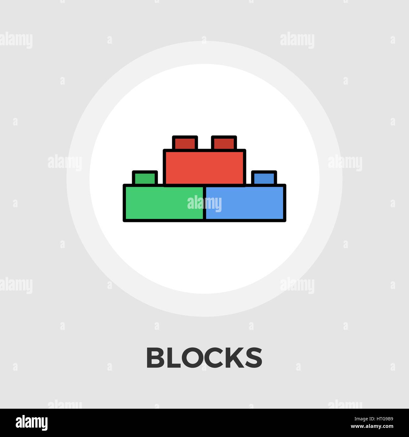 Blocks icon vector. Flat icon isolated on the white background ...