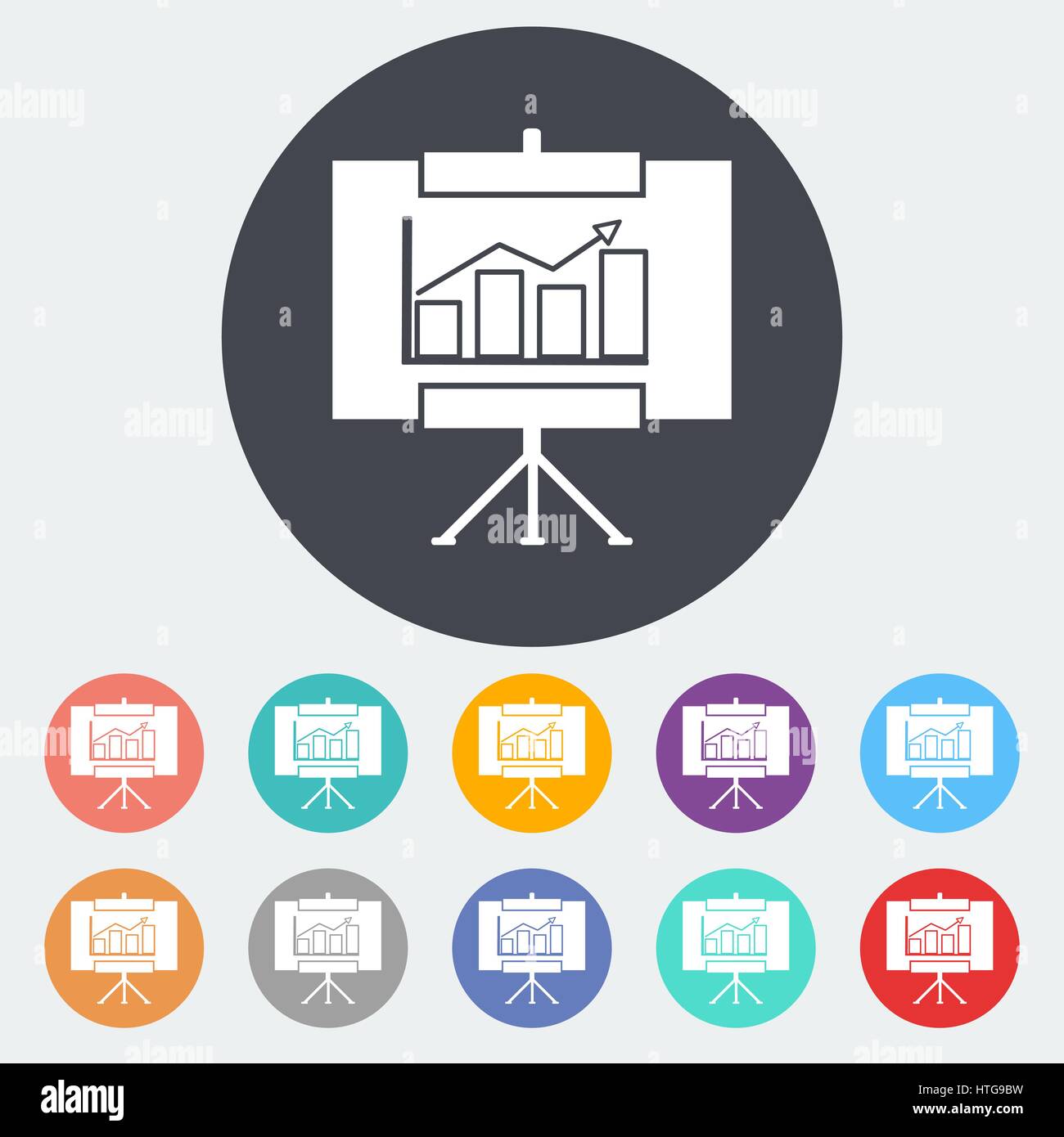 Board. Single flat icon on the circle. Vector illustration Stock Vector ...