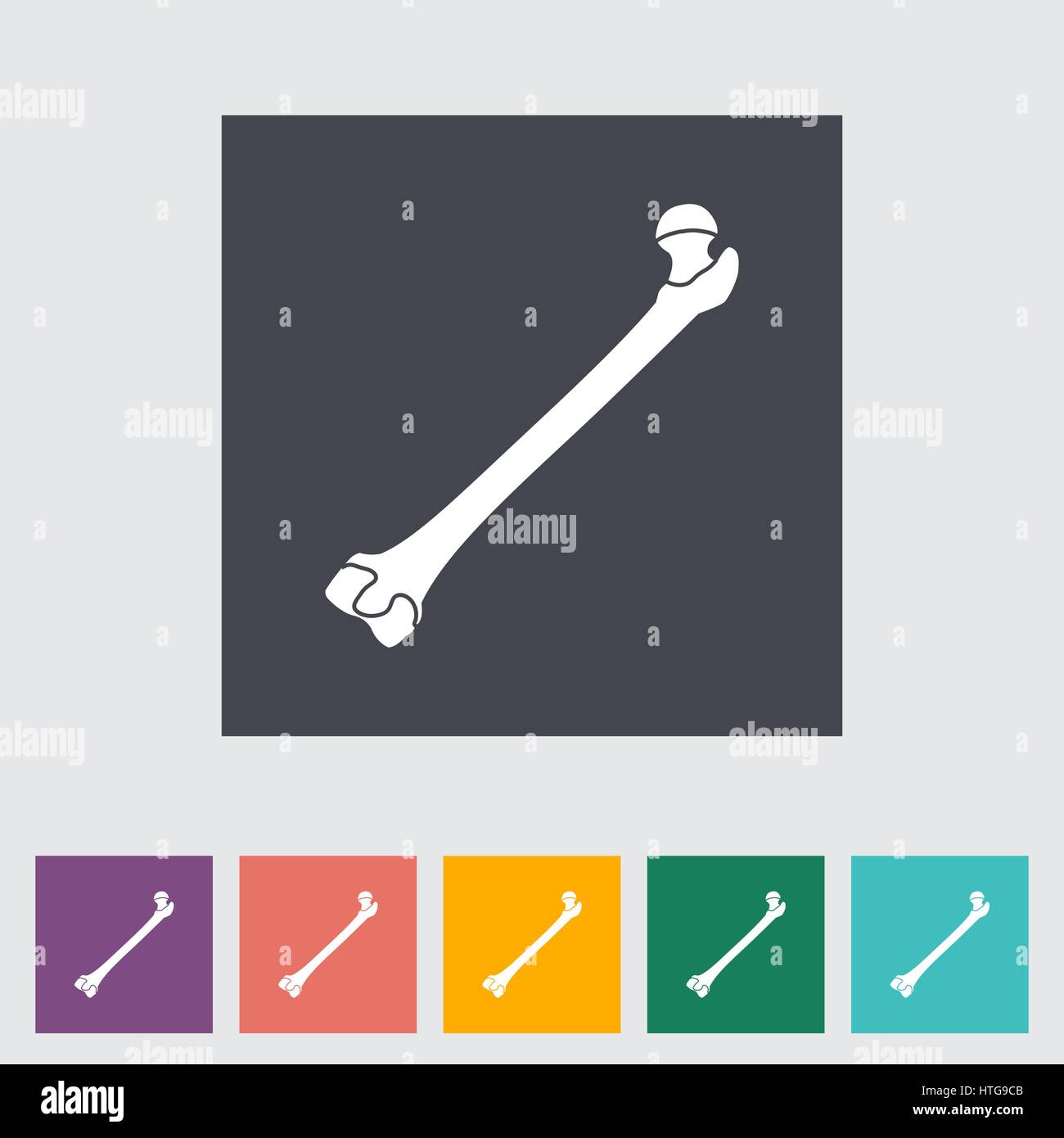 Bone flat icon. Vector illustration EPS Stock Vector Image & Art - Alamy