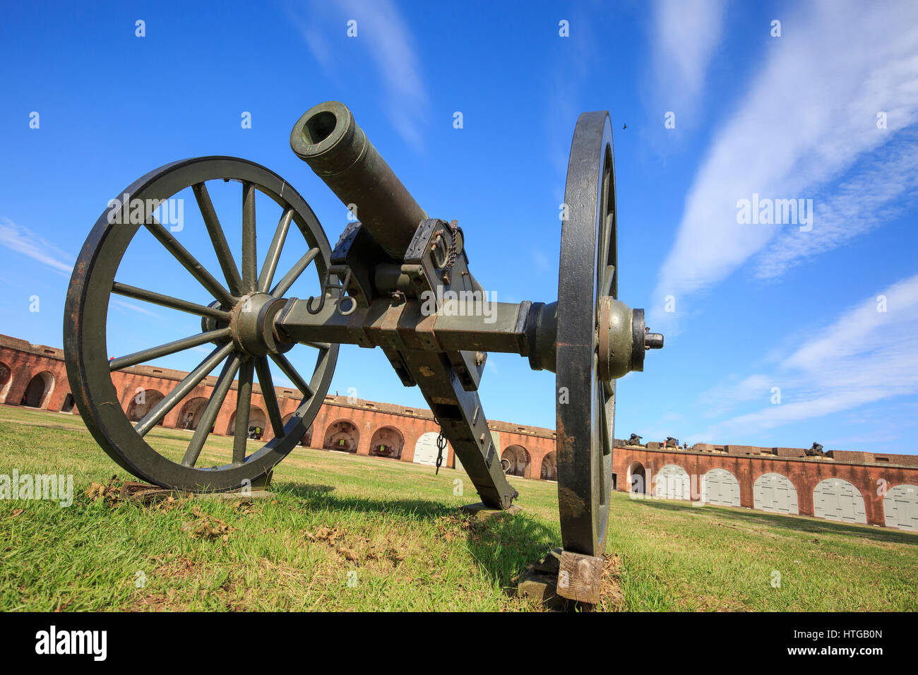 Canon on display at Fort Pulaski National Monument, Savannah Georgia ...