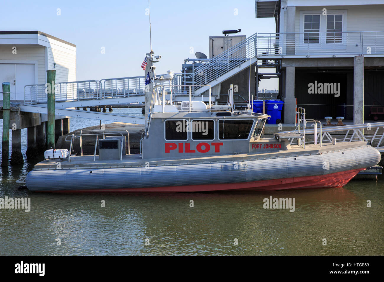 Harbor pilot boat in Charleston, South Carolina Stock Photo - Alamy