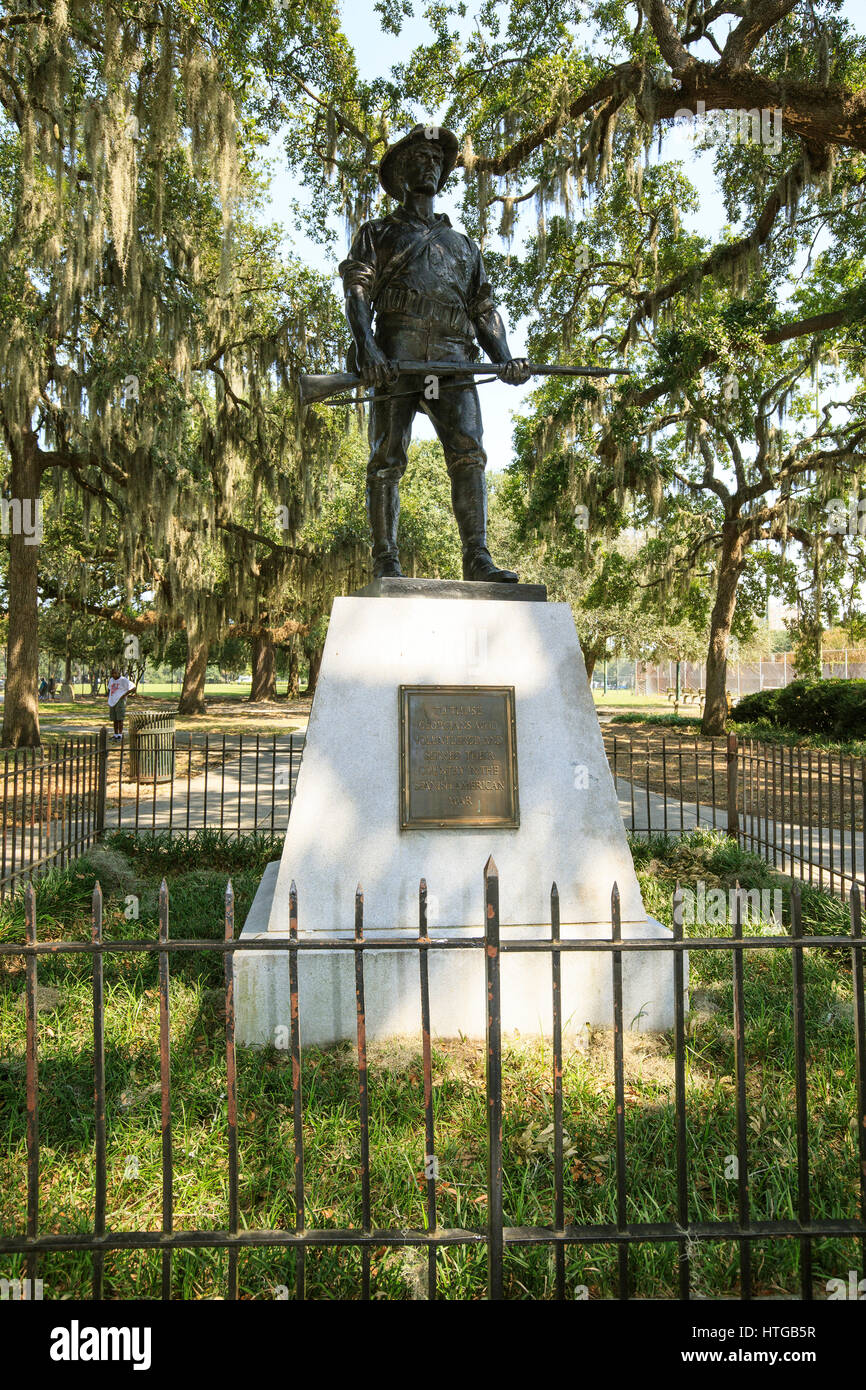 Memorial statue to Georgians who fought in the Spanish American War ...