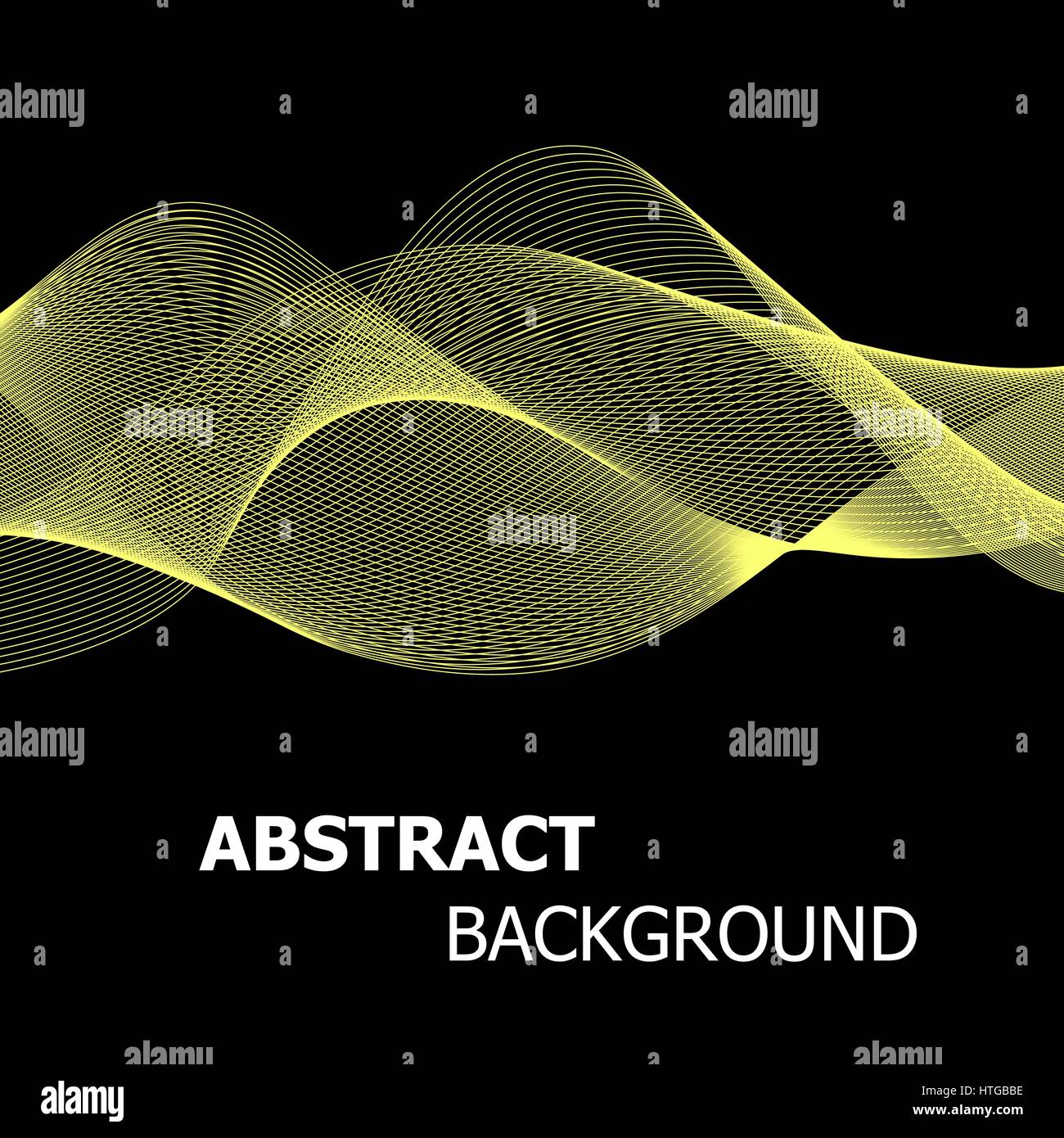 Abstract yellow line wave background, stock vector Stock Vector Image ...