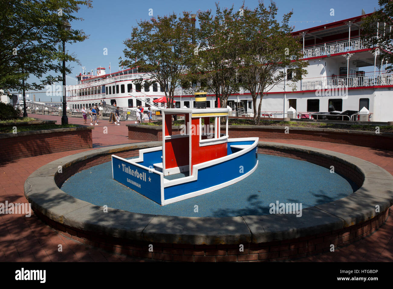 Tinkerbell toy ship in children's sandbox area, Savannah Gerogia ...
