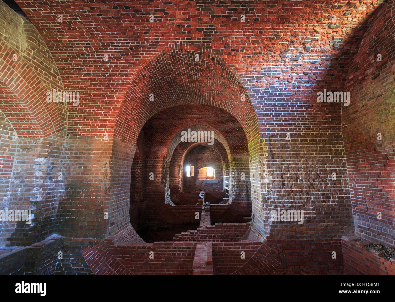 Unrestored areas of Fort Pulaski National Monument Stock Photo - Alamy