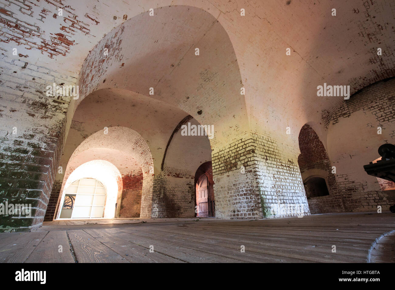 Empty rooms in Fort Pulaski National Monument Stock Photo - Alamy