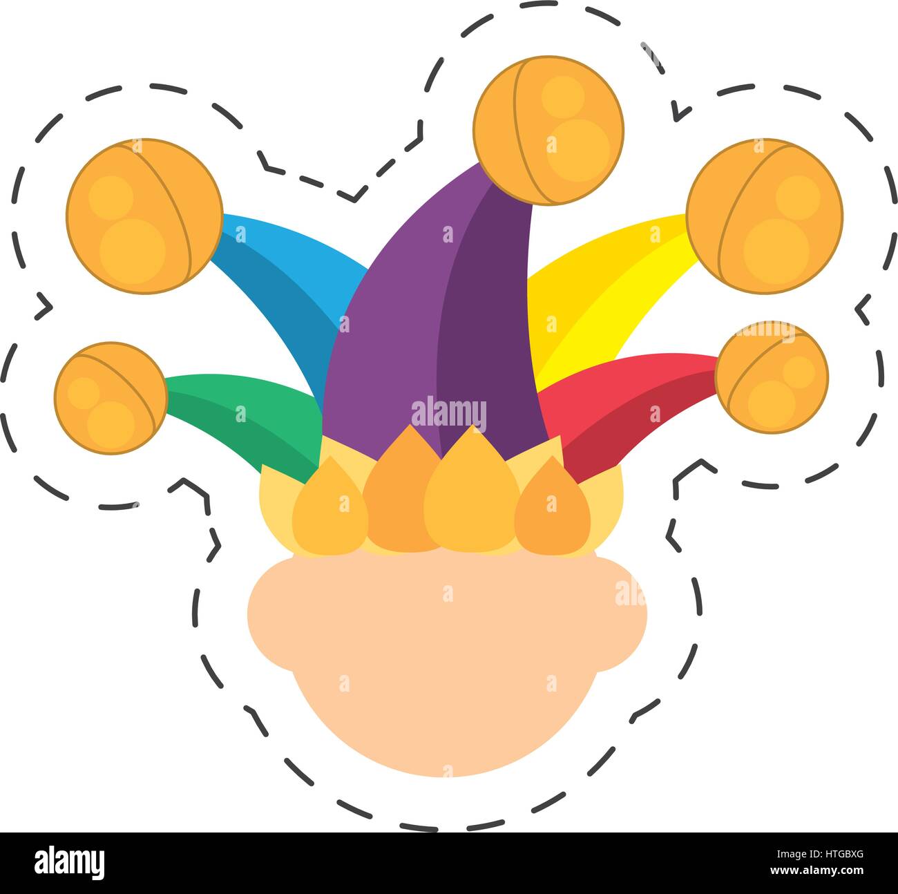 cartoon jester face hat april fools day Stock Vector Image & Art - Alamy