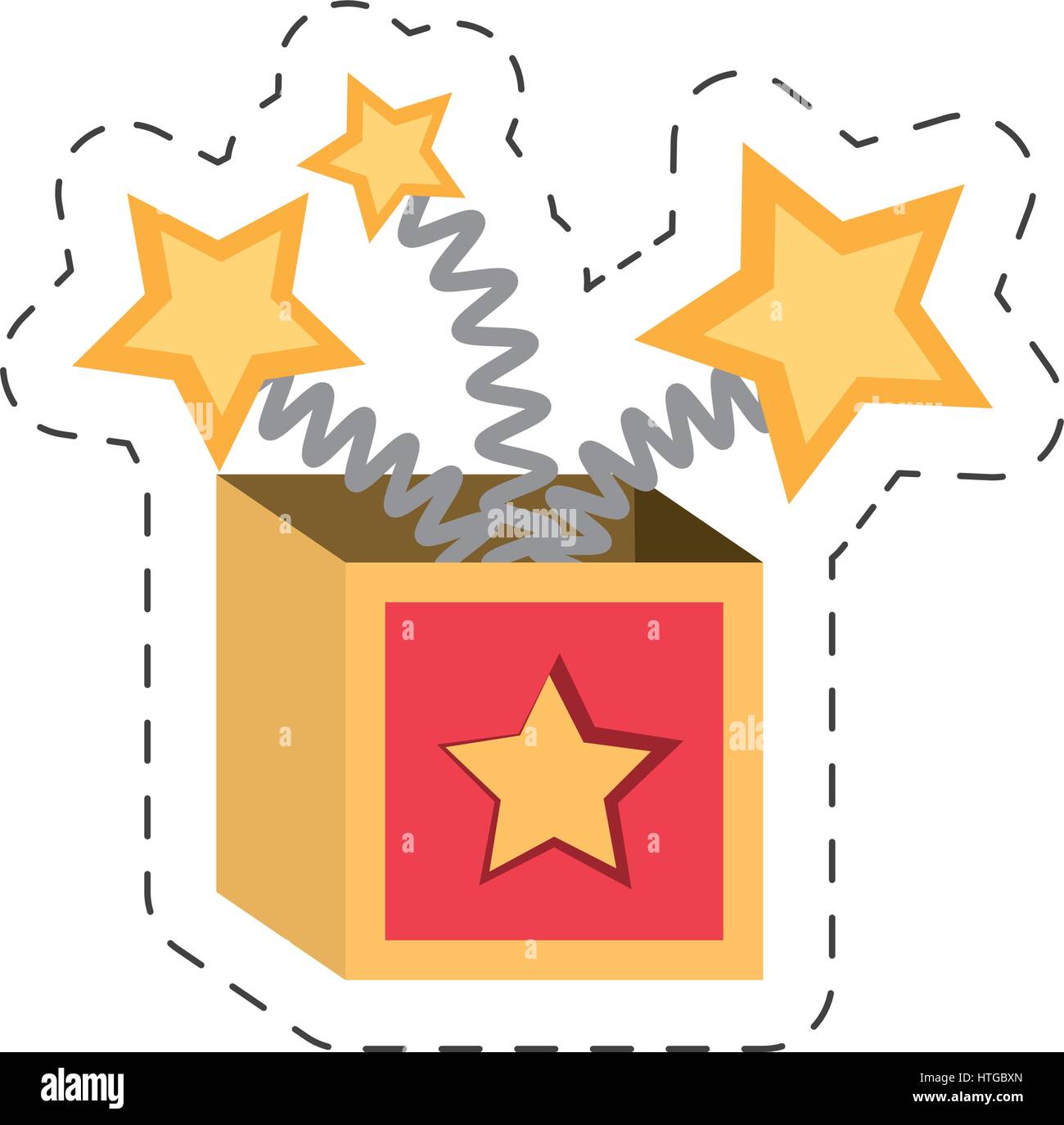Cartoon fool day surprise box hi-res stock photography and images - Alamy
